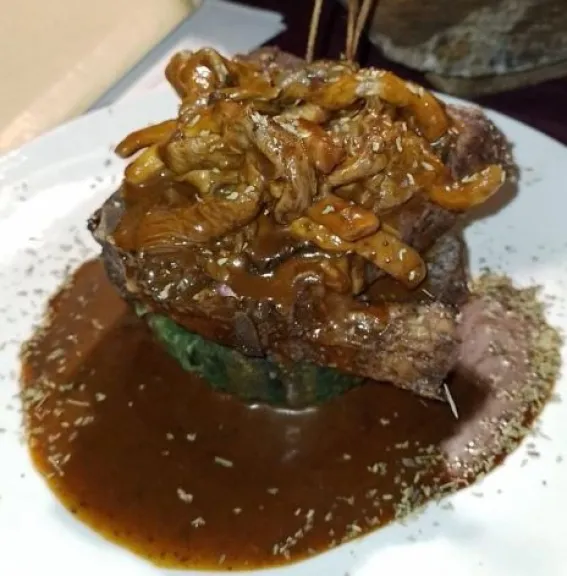 Carne de Búffalo al vino tinto con puré de mandioca | El Territorio